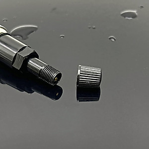 TPMS Valve Stem Covers Black Tire Valve Caps Plastic TPMS Replacement Valve Stem Caps with O-Ring Rubber Seal Universal Fit Car Truck Motorcycle, Dustproof, Airtight Seal, Light-Weight (10-Pack)