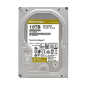 Western Digital 10TB WD Gold Enterprise Class Internal Hard Drive - 7200 RPM Class, SATA 6 Gb/s, 256 MB Cache, 3.5" - WD102KRYZ