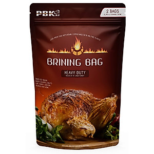 Large Turkey Brine Bags Heavy Duty for Turkey or Ham XL, 2 pack, with Cooking Twine