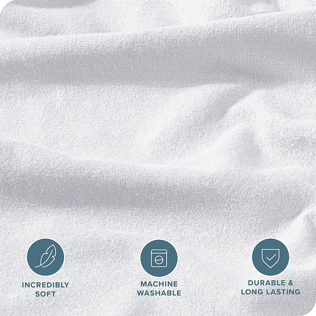 Bare Home Flannel Duvet Cover Set - Twin/Twin Extra Long - 100% Cotton, Velvety Soft Heavyweight Premium Flannel, Double Brushed - Includes Sham Pillow Covers (Twin/Twin XL, White)