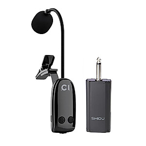 Wireless Saxophone Microphone UHF for Musical Instruments Speaker Voice Amplifier with Receiver Clip Professional Orchestra Trumpet Saxo HiFi Megaphone Condenser Portable Handheld Mini Mic