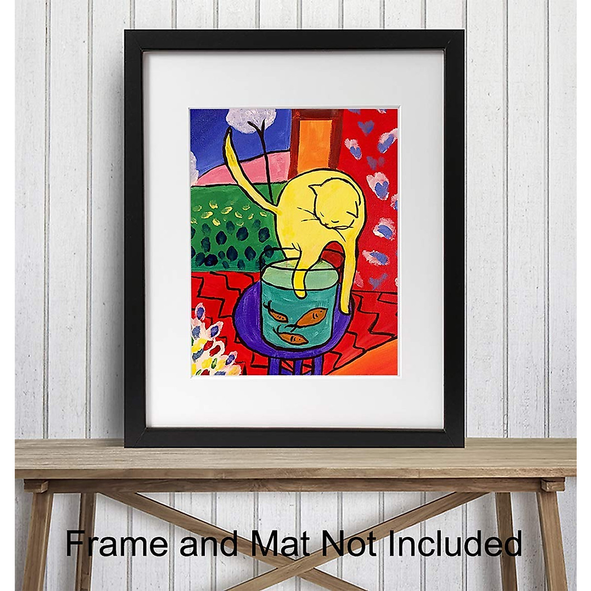 Cat Wall Decor - Boho Bohemian Decor - Matisse Poster - Cat Wall Art - Abstract Art - Mid Century Modern Wall Decor - Minimalist Wall Art - Aesthetic Room Decor - Cat Themed Gifts - Kitty Cat