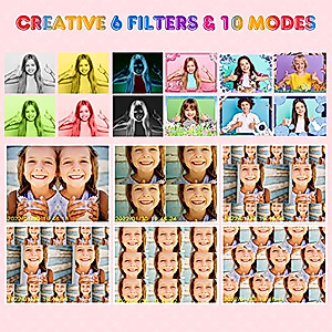 QUTOGO Kids Camera for Girls, HD Video Digital Camera for Kids, Girls Birthday Gifts Toys Children Kid Selfie Camera with 32GB Card, Toddler Camera for 3 4 5 6 8 10 11 12 Year Old, Pink