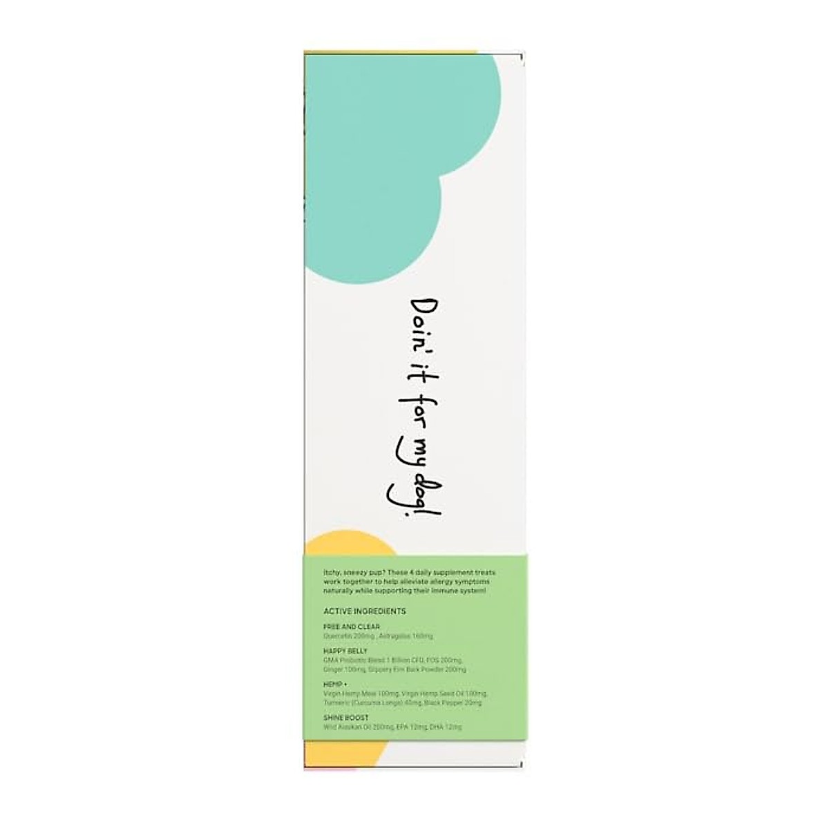 Dandy Dog Allergy Chews Pack 30 Vet-Approved Vitamin Packs Allergy Relief Dog Supplement Omega 3 Itch Relief for Dogs Probiotics for Dogs Dog Immune Allergy Relief for Dogs (Large Breed (Over 45lbs))