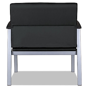 Alera ML2219 metaLounge Series Bariatric Guest Chair, 31-Inch x26-Inch x33.63-Inch, BLK Seat/Back, Silver Base
