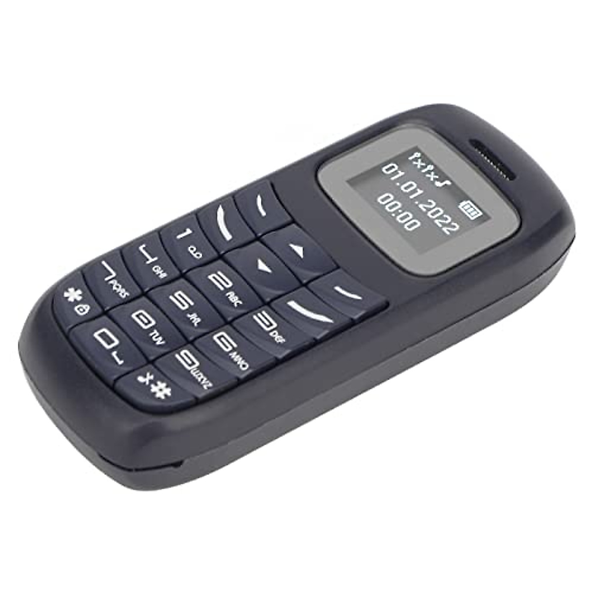 GLOGLOW Unlocked Cell Phone, 0.66inch Screen Mini Button Phone Multifunction Dual SIM Card Dual Standby for Calling (Blue)