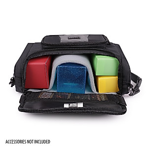 USA Gear MTG Bag Compact Card Case - Magic the Gathering Deck Carrying Case with Padded Customizable Interior, Fits MTG Deck Boxes, Booster Box, Yugioh Card Decks and more Accessories (Bag Only)