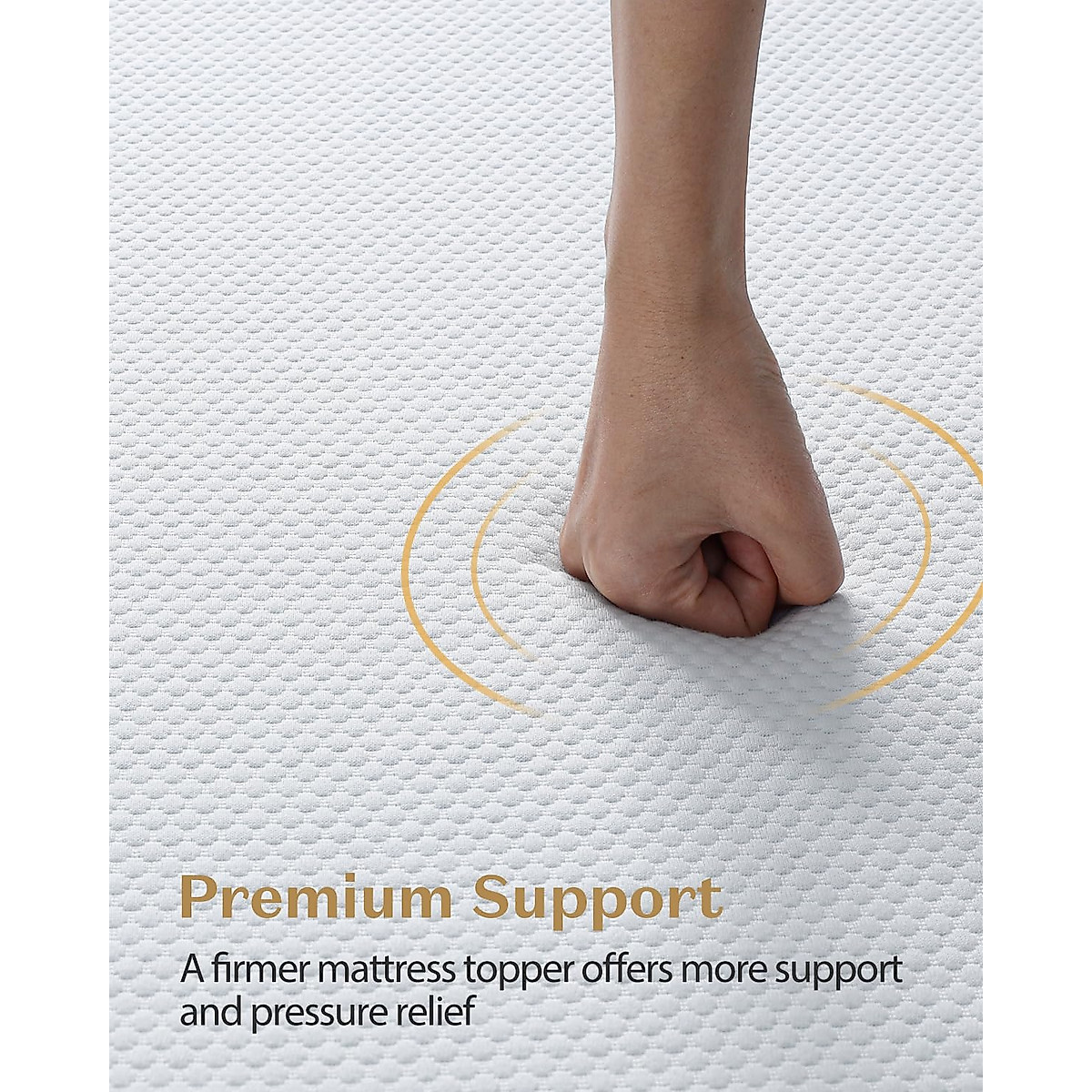 BedStory Firm Mattress Topper Queen XL, 2 Inch Foam Bed Topper High Density