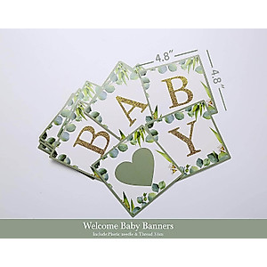 luckylibra Welcome Baby Banners Baby Shower Decorations