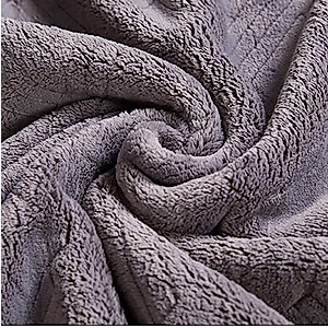 Click Image to Open expanded View Monte & Jardin Luxury Collection Ultra Plush, Cozy, & Soft Throw, Heavy Weight for Extra Warmth 60 X 70in {Grey}