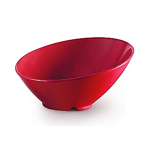 G.E.T. B-788-RSP Angled Cascading Serving Bowl for Salads, Rice and Dessert, 16 Ounce / 8", Red