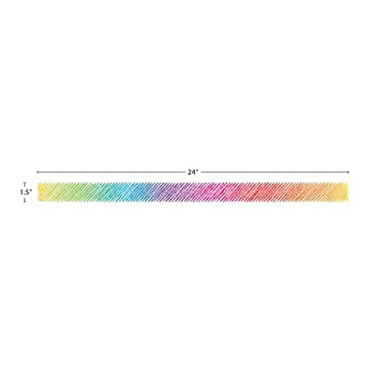 Teacher Created Resources Colorful Scribble Magnetic Border, 77290 0.375 H x 27.5 L x 3 W