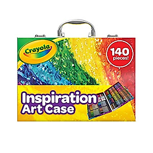 Crayola Inspiration Art Case Coloring Set - Rainbow (140ct), Art Kit For Kids, Includes Markers, Crayons, & Colored Pencils, Easter Gifts & Toys [Amazon Exclusive]