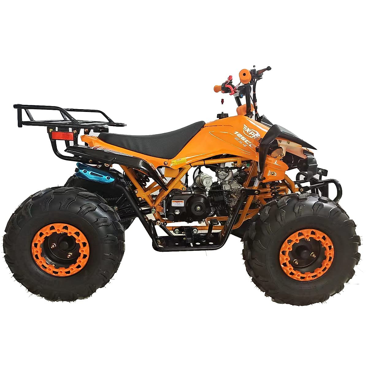X-PRO 125cc ATV Automatic Transmission w/Reverse, LED Headlight, Big 19"/18" Tires! (Orange, Factory Package)