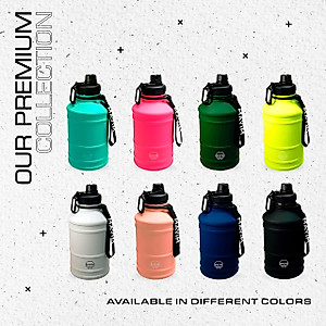 Mayim Large Stainless Steel Water Bottle - Single-Walled Big Metal Drinking Bottle for Sports, Camping, Gym, Workouts – 2.2L/ 74oz/ More Than Half Gallon Capacity