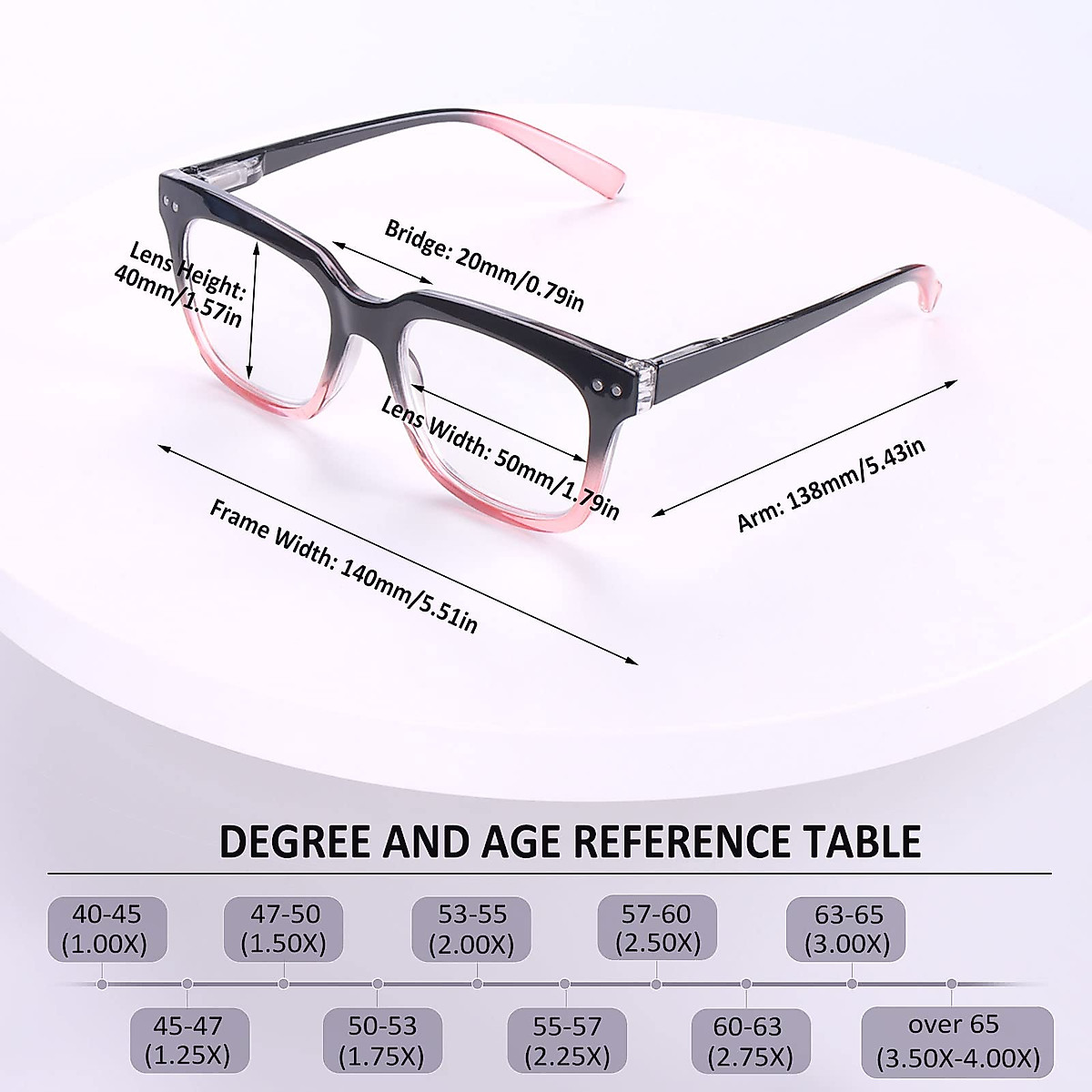 CHOFILORD 6 Pack Fashion Reading Glasses for Women Men Blue Light Blocking Oversized Square Readers with Spring Hinge (6 Pack Mix, 1.5)