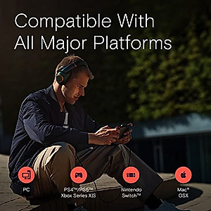 EPOS H6Pro - Closed Acoustic Gaming Headset with Mic - Over-Ear Headset – Lightweight - Lift-to-Mute - Xbox Headset - PS4 Headset - PS5 Headset - PC/Windows Headset - Gaming Accessories (Black)