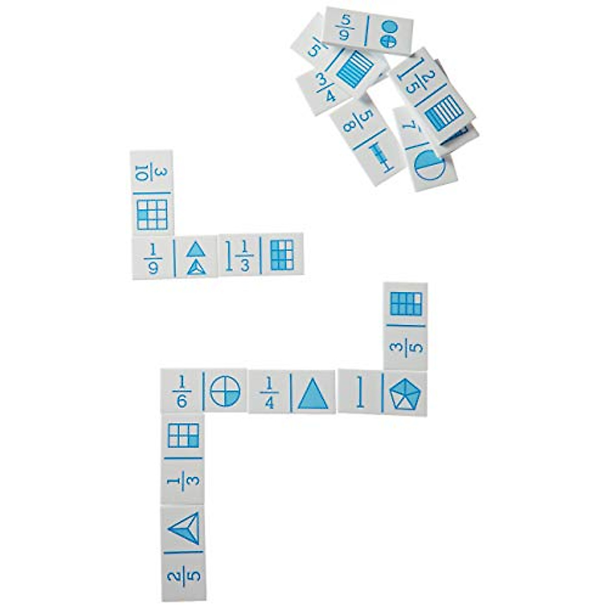 Didax Educational Resources Hands-On Math Fraction Dominoes, 24 pcs
