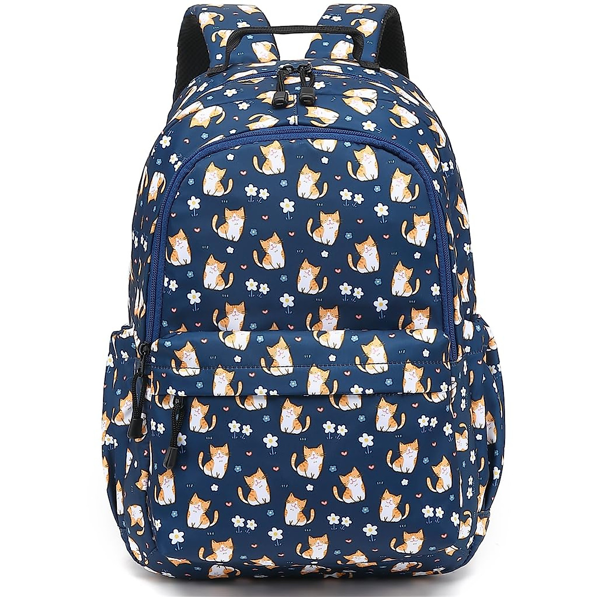 Leaper Girls Kawaii Laptop Backpack for School Boys Backpack Kids Travel Backpack Women Bookbag Cute School Bag College Bag Cat Dark Blue