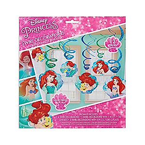 Amscan 670541 Swirl Value Pack | Disney© Ariel Dream Big Collection | Party Accessory 7 in.