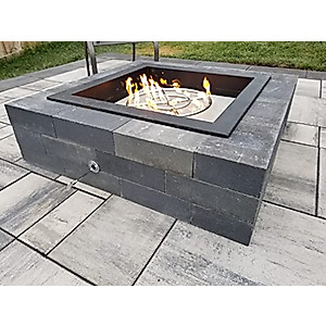 EasyFirePits Stainless Steel Lifetime Warranted Gas Fireplace Log Lighter Replacement Burner Round Center-FED Ring Log Lighter