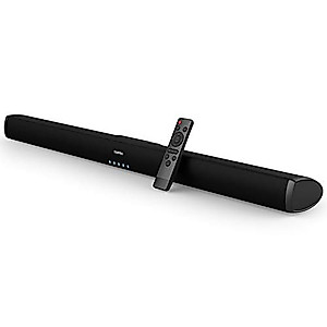 Saiyin Sound Bars for TV, Wired and Wireless Bluetooth 5.0 TV Stereo Speakers Soundbar 32’’ Home Theater Surround Sound System Optical/Coaxial/RCA Connection, Wall Mountable