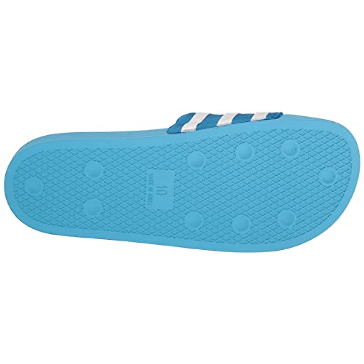 adidas Originals Women's Adilette Slides Sandal, Sky Rush/White/Blue Rush, 6