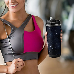 Travel Coffee Mug Stainless Steel Travel Mug Insulated Coffee Cup with Lid Stars in Night Sky Car Thermos Cups Double Walled Coffee Tumbler for Iced And Hot Drinks