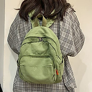 Travel Laptop Backpack, Backpack Womens Fashion Canvas Bag Solid Color Retro Small Backpack Female College School Bag for Teenage Girls Portable Handbag Rucksack| School Bag