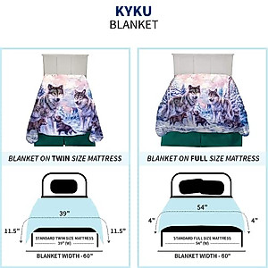 KYKU Blankets and Throws - Fleece Blanket Decorative for Adults and Kids Design Pretty Art Gift Home Decorative Living Room Sofa Hug Plush Soft Beding Nap Cozy Blanket