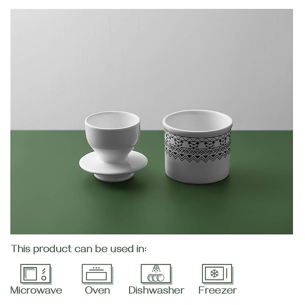 Dowan Butter Crock, Butter Keeper Crock, Keep Butter Soft & Fresh, Butter Crock with Water Line, Dishwasher Safe, French Butter Dish with Flat Lid for Serving, Modern Bohemian Design，unique thanksgivi