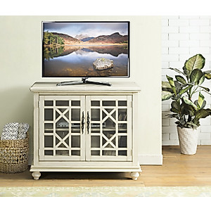 Martin Svensson Home Elegant TV Stand, 38 in x 32 in (W x H), Antique Cream White
