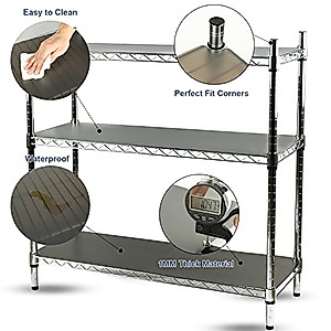 Shelf Liners for Wire Shelving - Wire Rack Pantry Shelf Liner - Set of 4-14 X 36 Inch - Plastic Shelf Mats for Wire Shelves