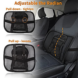 Samyoung Mesh Back Lumbar Support, Back Support Seat Cushion with Breathable Mesh for Office Chairs Car 12” x 16”