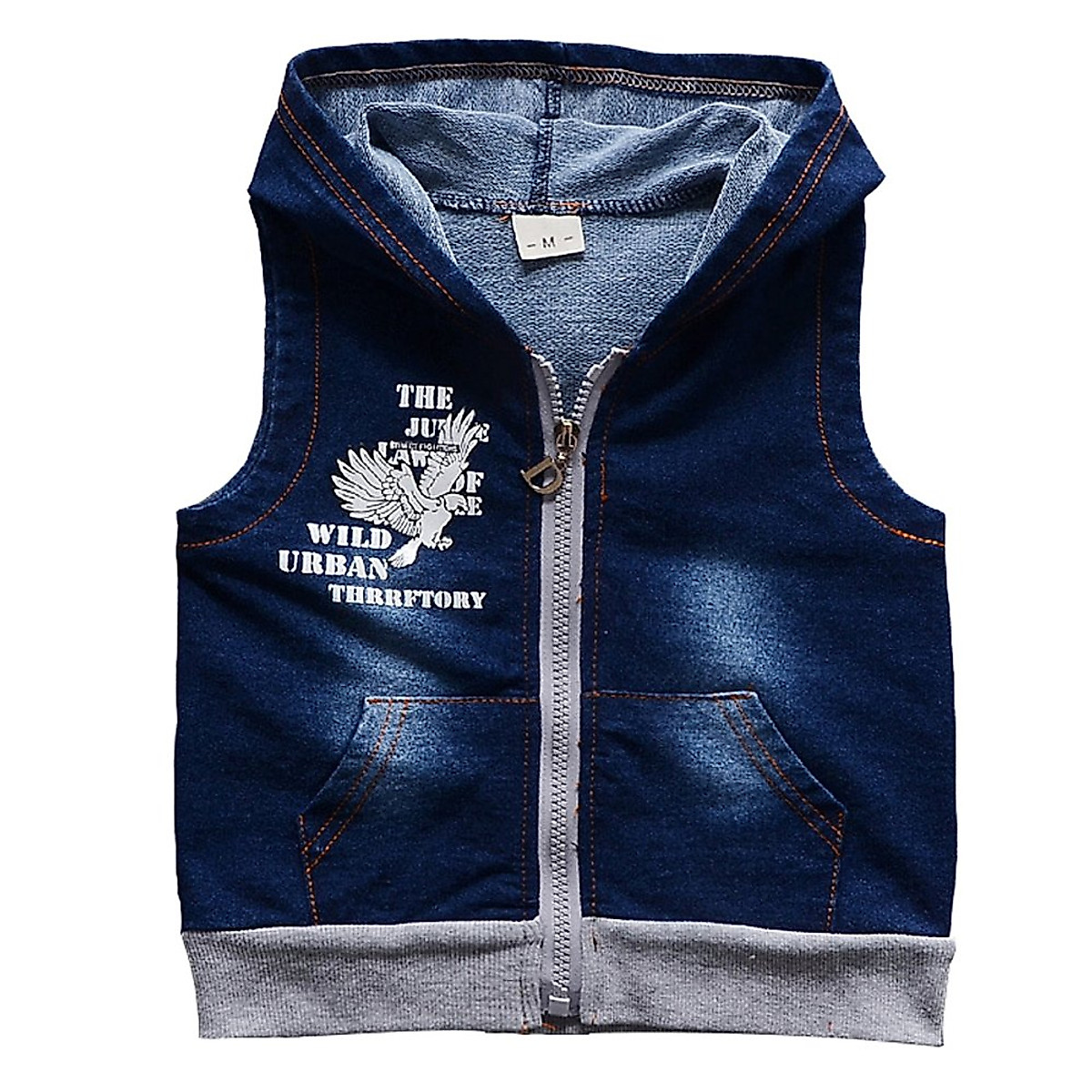 Yao 9M-5T Spring Autumn Baby Boys 3pcs Clothing Set Cotton Shirt Jeans Denim Vest(1-2Years,Green)