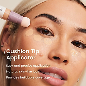 JOAH Perfect Complexion Under Eye Concealer and Serum, Korean Makeup, Hydrating Under Eye Serum Concealer Stick for Dark Circles and Puffiness, Peptide Serum with Medium Coverage