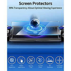 FYOUNG 3 in 1 Accessories Bundle for Playstation Portal, Carrying Case & Hard PC Clear Cover Skins Set with Screen Protector, Protective Shell Portable Travel Handbag for PS5 Portal Remote Player