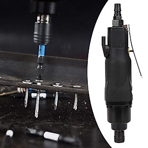 Thincol Air Screw Driver, Straight Reversible Pneumatic Screwdriver with 1/4-Inch Inlet & Cross Screw Bits, High Torque 75N.M Industrial Screw Gun, Adjustable 8000 RPM(US Type)