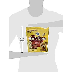 PEDIGREE MARROBONE Toy/Small Dog Treats Real Beef Flavor Crunchy Dog Biscuit, 15 oz. 8 Pack