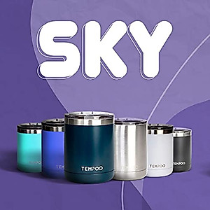 TEMPO COFFEE MUG, VACUUM INSULATED STAINLESS STEEL REUSABLE COFFEE CUP, DOUBLE WALL, COFFEE TRAVEL MUG, LEAKPROOFF LID, REUSABLE TUMBLER CUPS KEEP HOT COLD ICE (matte very peri)