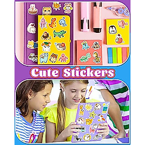 Gojmzo 600 PCS Stickers for Kids, Cute Water Bottle Stickers Vinyl Waterproof Stickers for Laptop Skateboard Phone Computer Hydroflask, Cute Kawaii Animal Sticker Pack for Kids Teens Girls