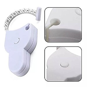 Body Tape Measure, Automatic Retractable Tape Measure, Portable Measuring Tape, Arm Chest, Waist Measurement Tape, Plan Tape Measure.(White)