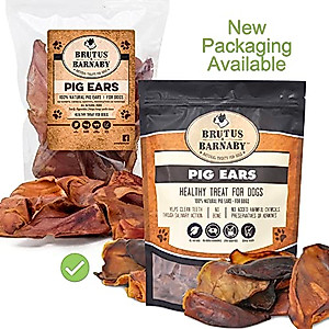 100% Natural Whole Pig Ear Dog Treat - 12 Pack - Our Healthy Dog Pig Ears Are Easy To Digest, Chemical & Hormone Free Thick Cut Pig Ears For Dogs Aggressive Chewers, Great For Small Or Large Dogs
