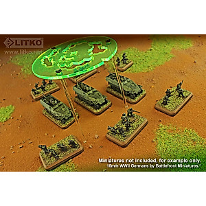 LITKO 100mm/4-inch Elevated Poison Gas Cloud Template, Fluorescent Green