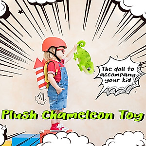 Zhanmai Chameleon Stuffed Animal Cute Chameleon Plush Doll Green Chameleon Toy Soft Stuffed Chameleon Toy for Birthday Baby Shower New Year Party Festival Supplies, 11.8 Inches