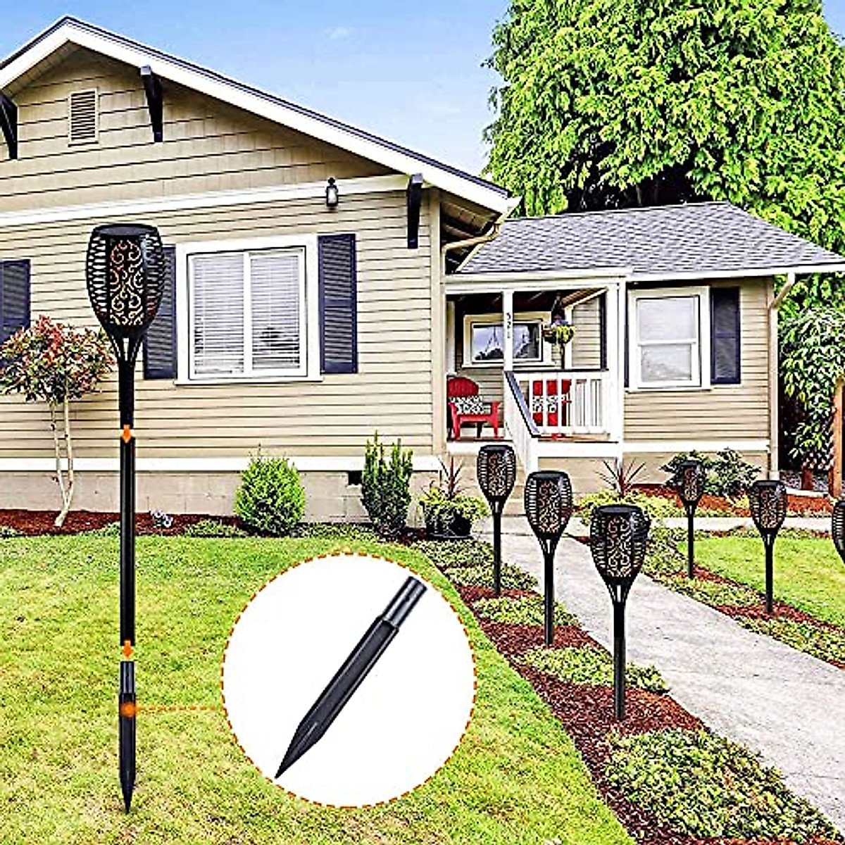 16 Pcs Path Light Replacement Plastic Stakes Ground Solar Torch Light Spikes for Garden Lamps Small Size