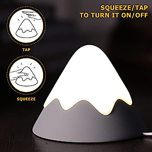 LED Night Nursery Lamp Table Night Light Rechargeable Snow Mountain Shaped Lamp Bedside Lamp for Room