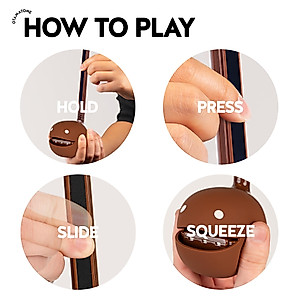 Otamatone Japanese Electronic Musical Instrument Portable Music Synthesizer from Japan by Maywa Denki Studio Award Winning, Educational Fun Gift for Children, Teens & Adults - Chocolate