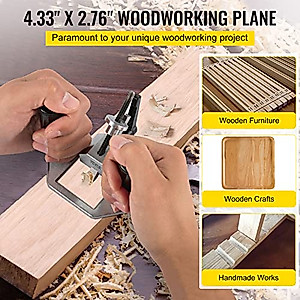 VEVOR Router Plane, Handheld Woodworking Tool,Adjustable Blade Hand Planer, Stainless Steel Wood Shaver with Depth Stop, High Configuration Handheld Woodworking Tool for DIY Carpentry Industry