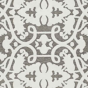 SAFAVIEH Paradise Collection Accent Rug - 3'1" x 4'7", Ivory & Dark Grey, Modern Viscose Design, Ideal for High Traffic Areas in Entryway, Living Room, Bedroom (PARB636C)